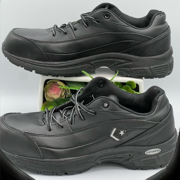 Converse | Shoes | Converse Stealth Composite Toe Work Shoes Black Oil ...